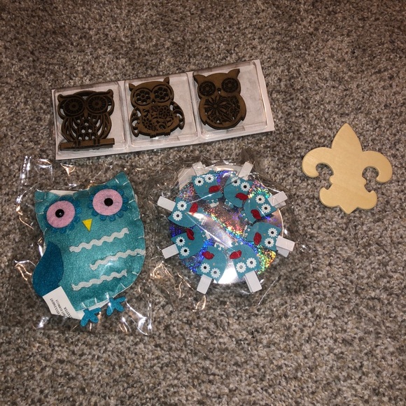 Other | Owl Fleur De Lis Craft Items | Poshmark